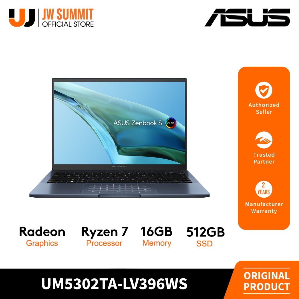 Asus Zenbook S 13 Um5302ta Lv396ws 13 3 2 8k Oled Ryzen 7 6800u 16gb