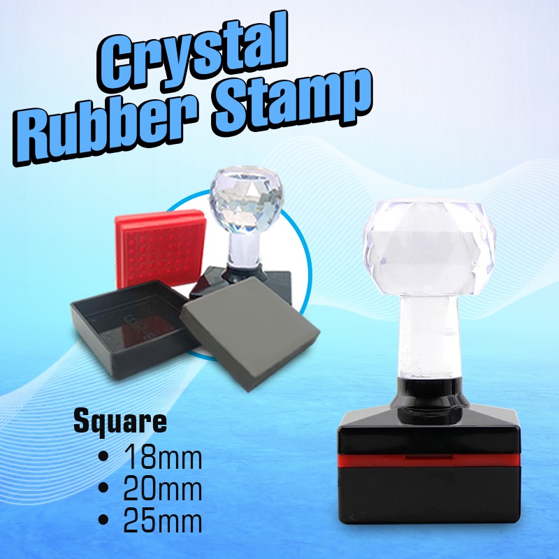 Square Printable Photosensitive Crystal Rubber Stamp Pad And Case For ...
