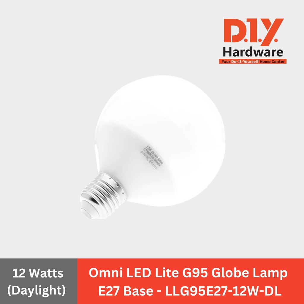 Omni LED Lite G95 Globe Lamp E27 Base 12 Watts (Daylight) - LLG95E27 ...