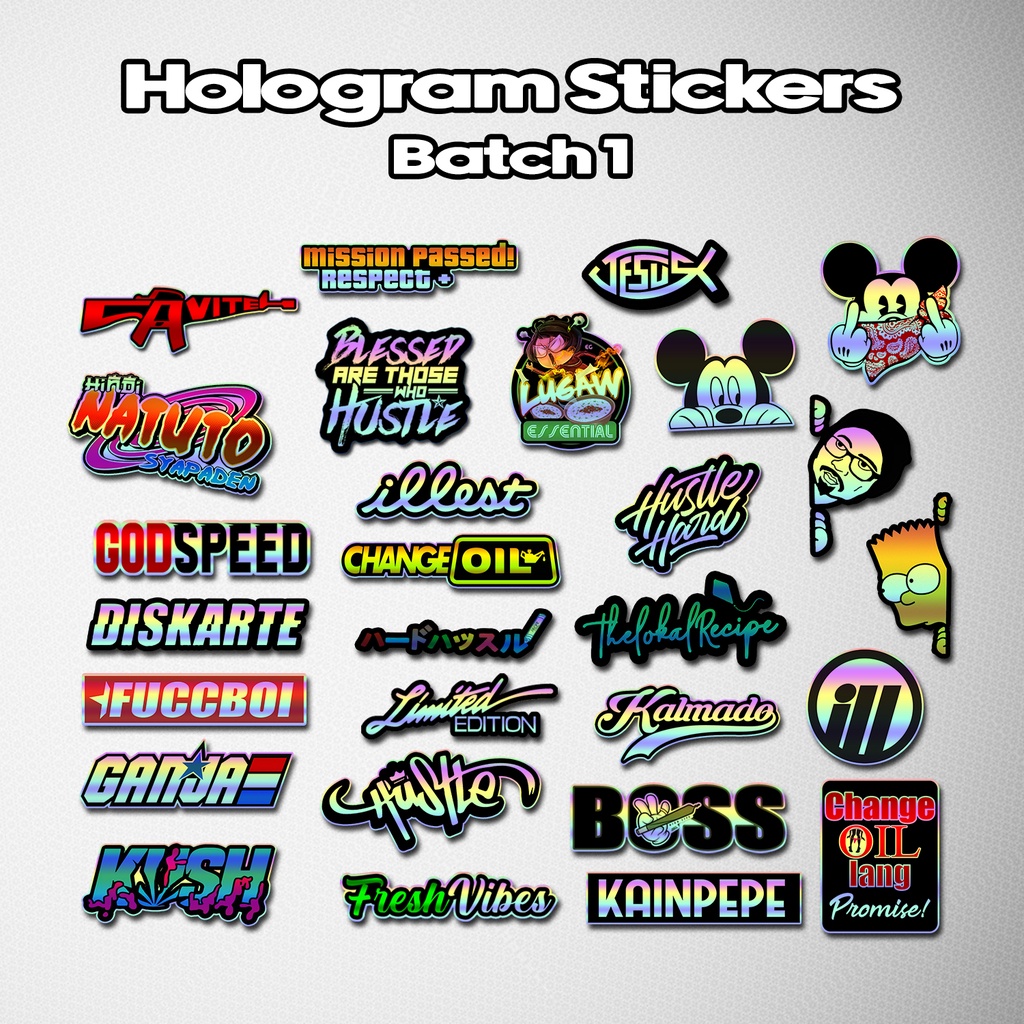 Hologram Laminated Motorcycle Stickers - Waterproof decal for ...