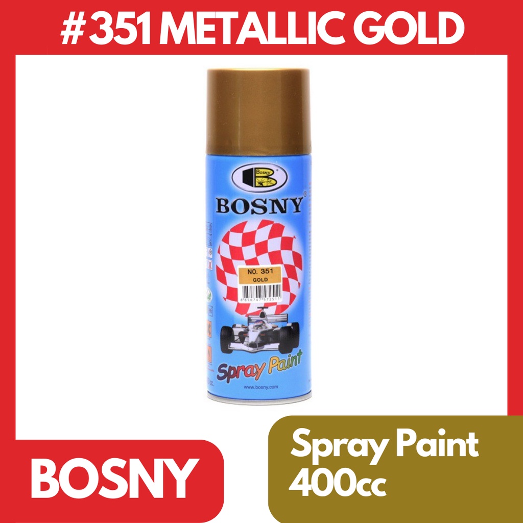 Bosny #351 Metallic Gold Original Acrylic Spray Paint 400cc | Shopee ...