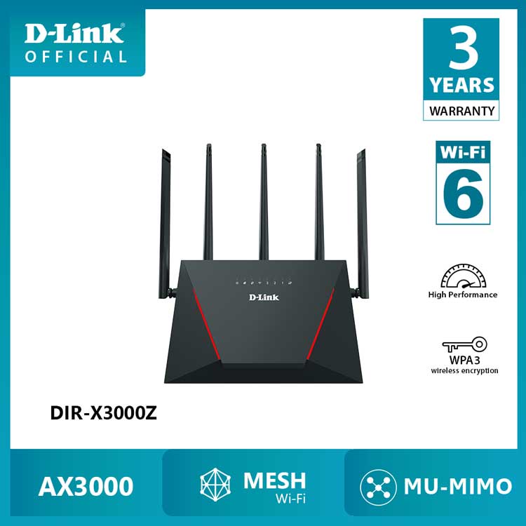 D-Link DIR-X3000Z AX3000 Mesh Gigabit Wireless Router | Shopee Philippines