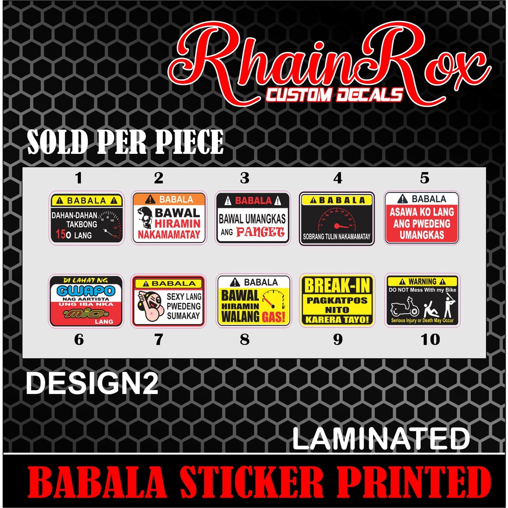 babala sticker printed laminated part2 | Shopee Philippines