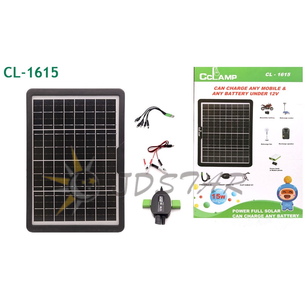 CL-1615 16V 15W Solar Panels Charge Any Mobile And Any Battery Under ...