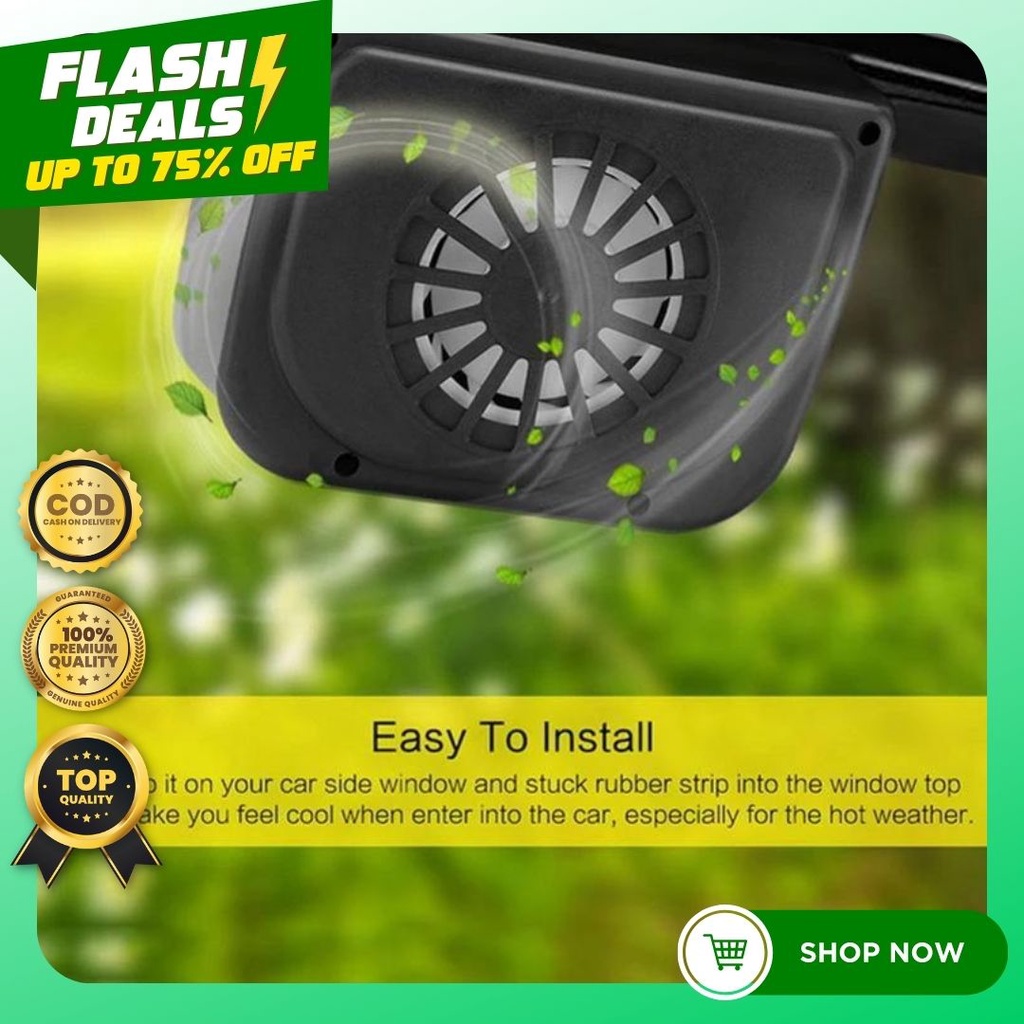 Topsale Original Solar Power Auto Window Fan Air Vent Cooling Fan ...