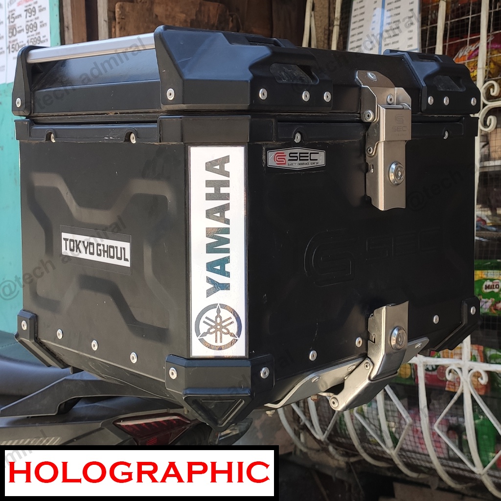 Alloy Top Box Sticker Waterproof Yamaha Classico White (HOLOGRAPHIC ...