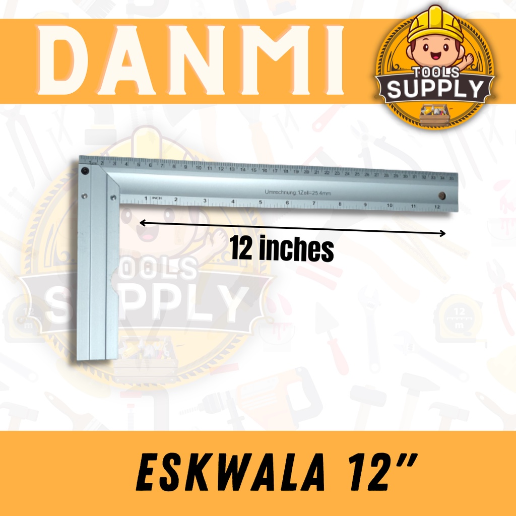 T.S L Square Ruler 12" Aluminum Iskwala 8" Durable And Long Lasting ...