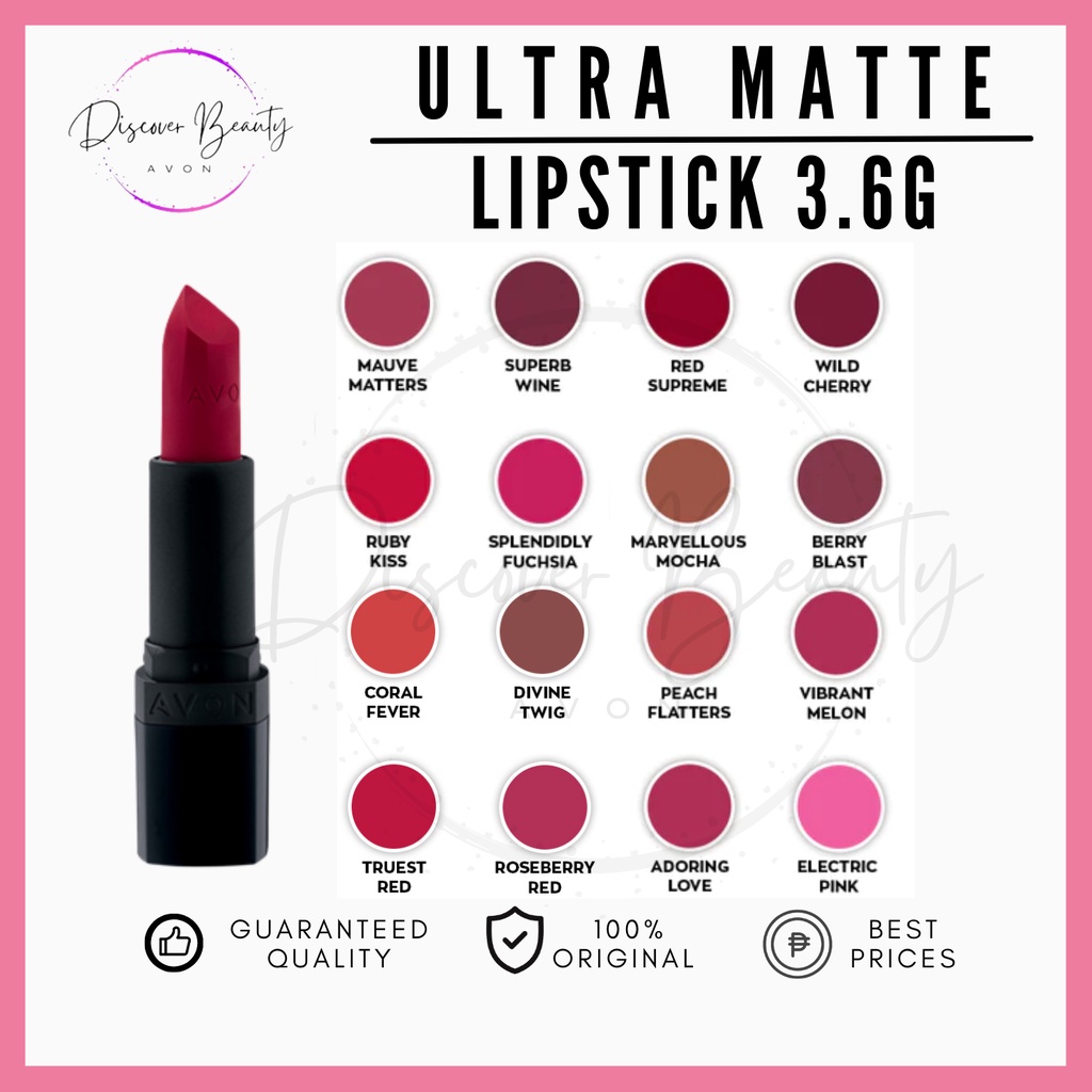 Avon ULTRA MATTE Lipstick 3.6g | Shopee Philippines