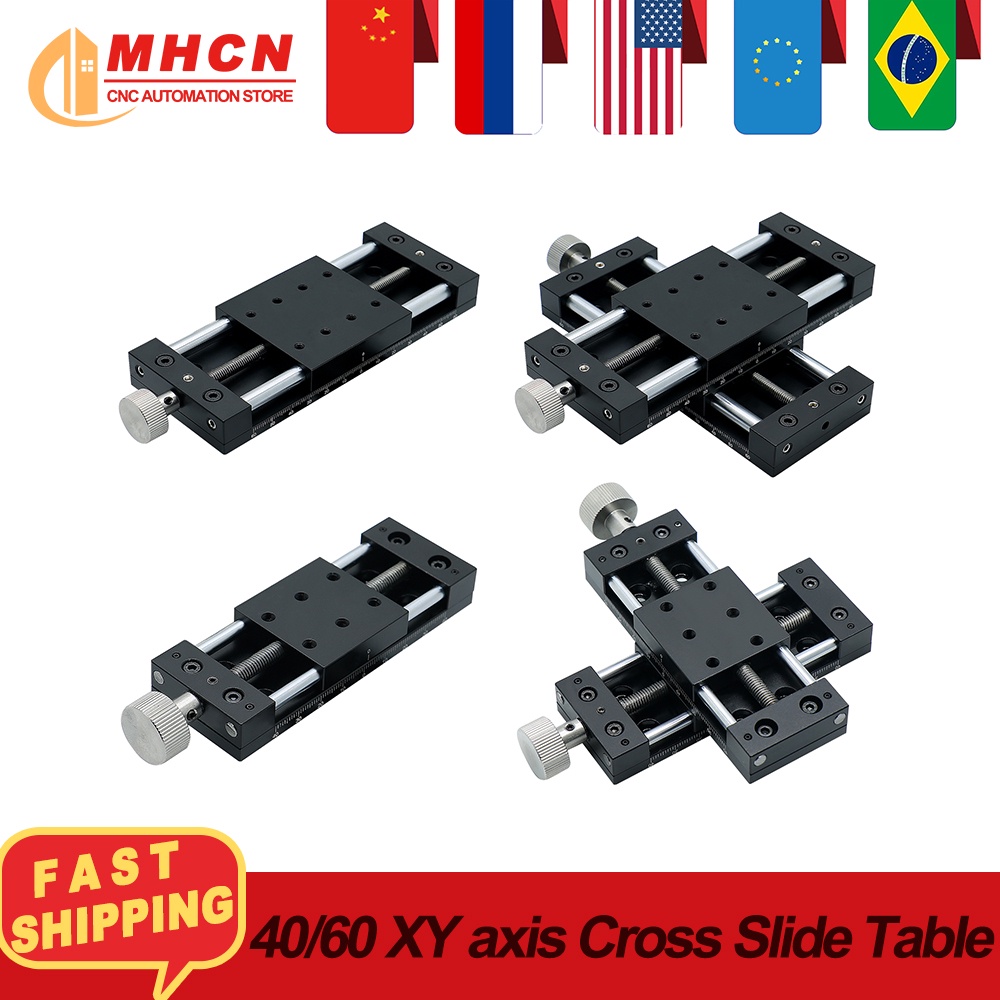 XY axis Manual Motion Stage Cross Slide Table Triangular Screw ...