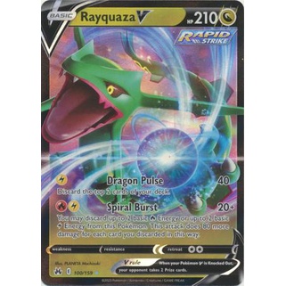 Rayquaza V - 100/159 - Ultra Rare Crown Zenith Singles | Shopee Philippines