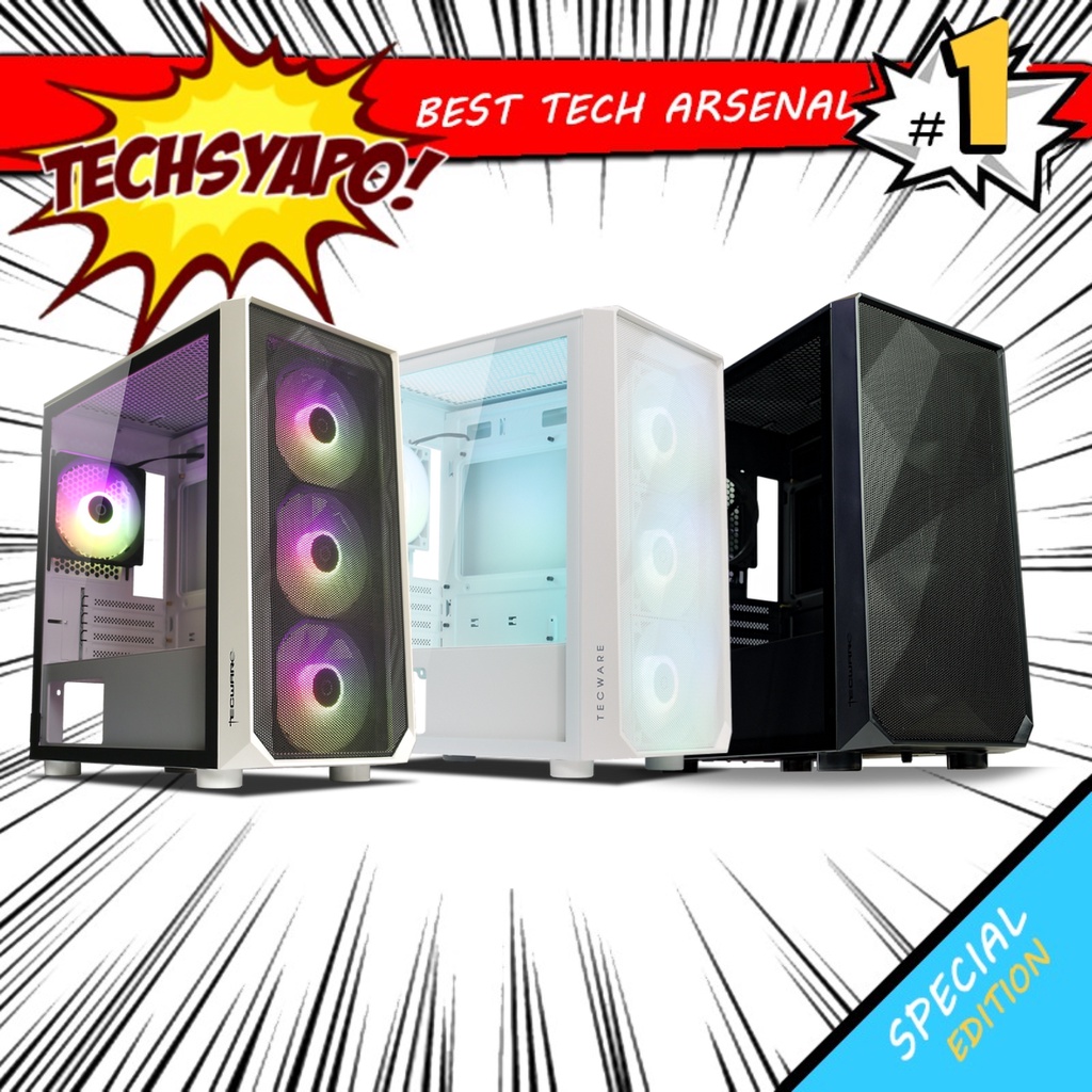 TECWARE Forge M OMNI CHASSIS BLACK AND WHITE | Shopee Philippines