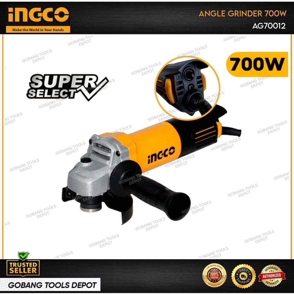 INGCO 700W Angle Grinder AG70012 | Shopee Philippines
