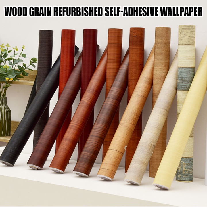 HUB Aceking Wallpaper Home Decor PVC Wood Design For Living room ...