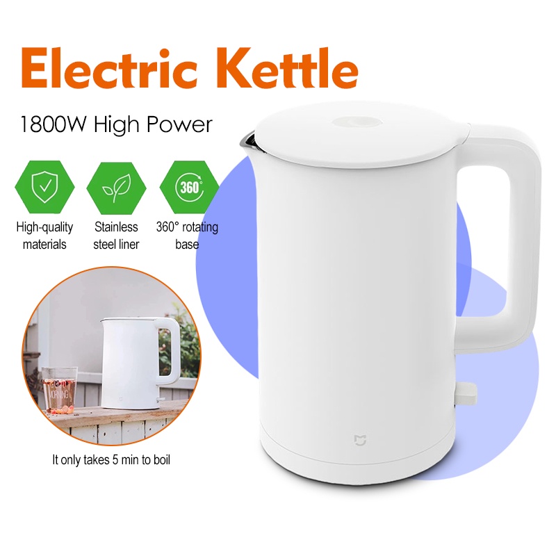 Xiaomi Mijia Electric Kettle 1A/N1 304 Stainless Steel 1.5L Dual Layer ...