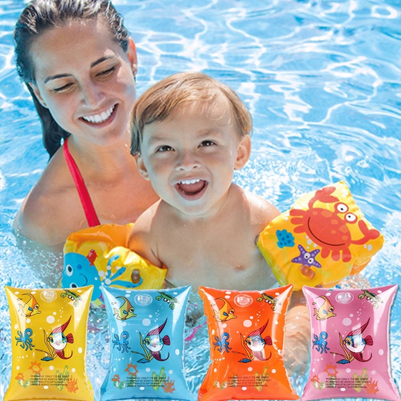 Kids Water Sports Inflatable Water Sleeve Armbands 1 Pair PVC Swimming ...