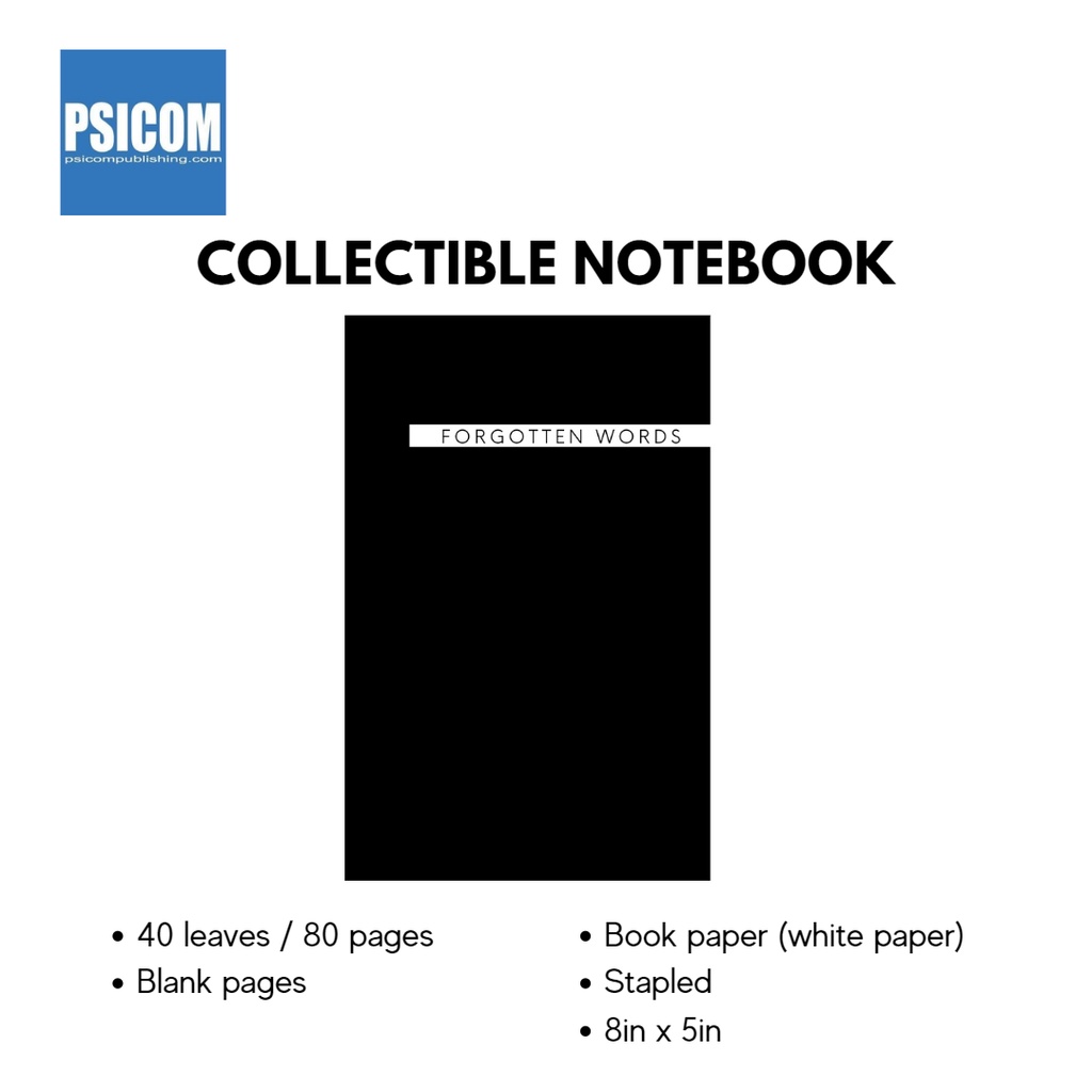 Psicom Notebook - Forgotten Words | Shopee Philippines