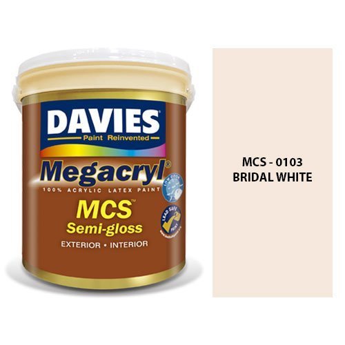 Davies Megacryl Semi-gloss MCS-0103 Bridal White - 4Liters | Shopee ...