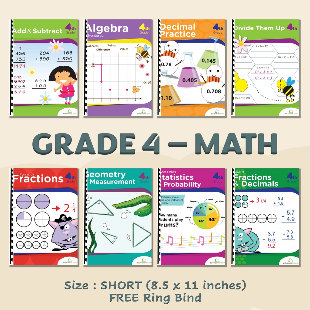 GRADE 4 MATH (Worksheets / Workbooks) | Shopee Philippines