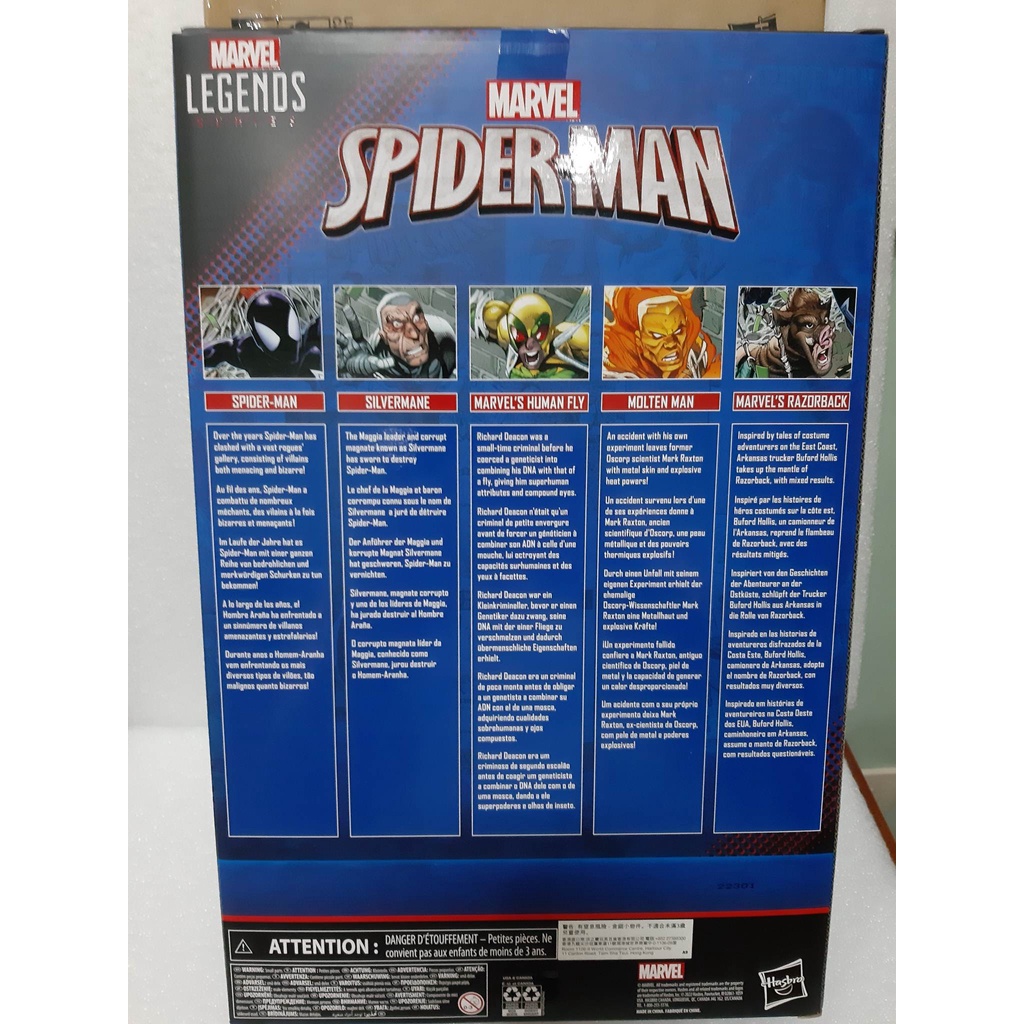 Marvel Legends Spider Man Villains 5 Pack ML Spiderman Molten Man ...