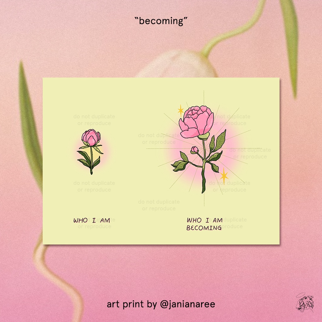 Becoming Art Print (Tags: deco bujo aesthetic original poster ...