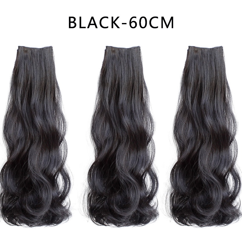 Wig Women's Long Hair Micro-roll Hair Extensions Naturally Fluffy ...