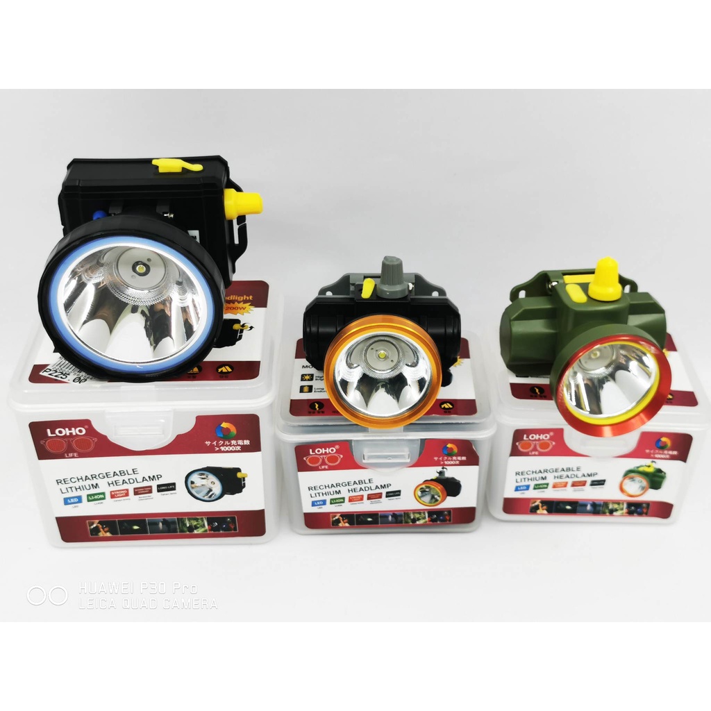 HEAD LAMP LOHO Led High-Power Lithium Battery Headlight 100 Watts ...