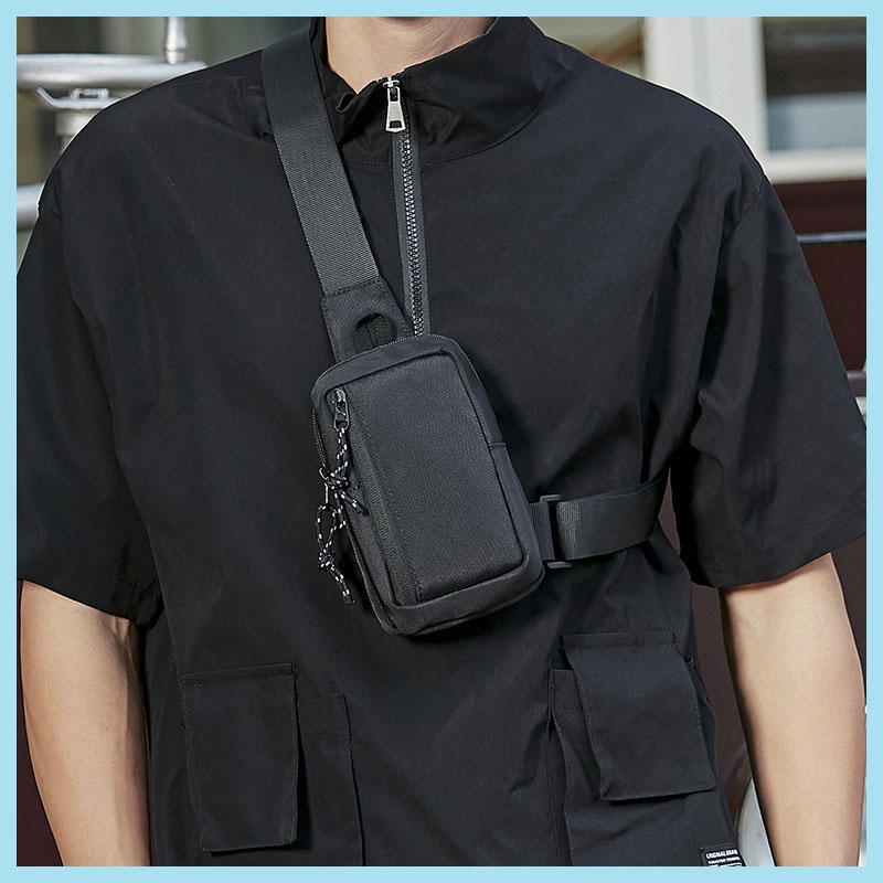 Men Waterproof Small Sling Bag Laki Chest Beg Mini Sport Phone ...