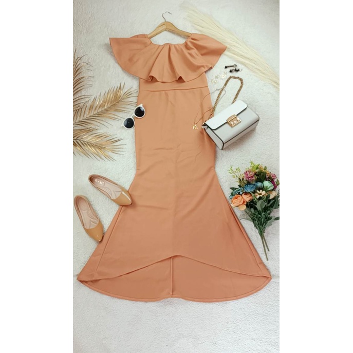 Small To Med 4 Way Bridesmaid Dress Mermaid Off Shoulder Neoprene