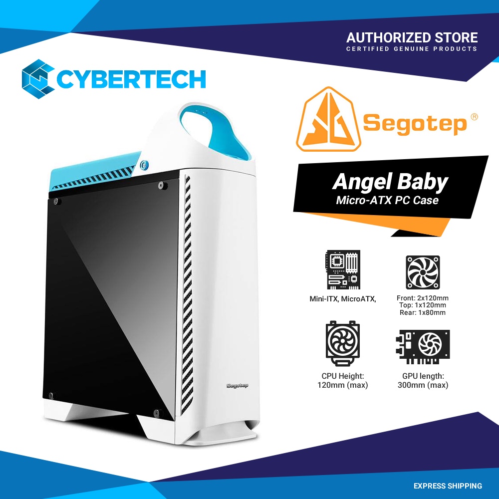 Segotep Angel Baby Computer Mini Case No Fan / Psu Micro-ATX / ITX ...