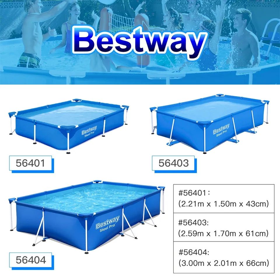 Bestway Inflatable Big Size Swimming Pool Large Bracket Pool | Shopee ...