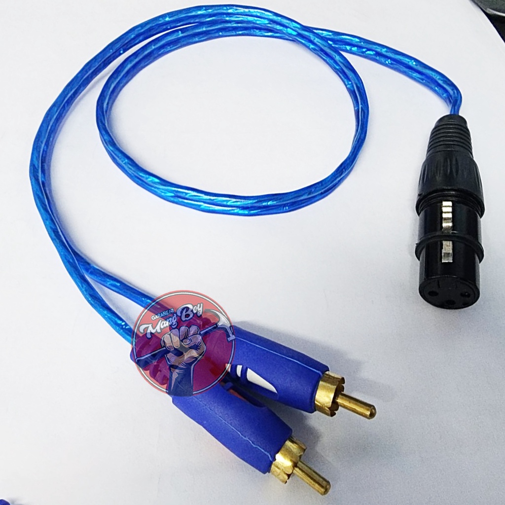 XLR 3 Pin Female Plug to Dual RCA Male Audio Signal Patch Cable for ...