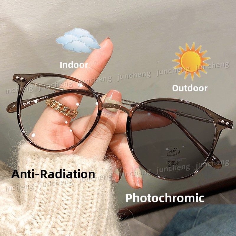 COD Photochromic eyeglass Anti-Radiation Glasses Metal Blue Light ...
