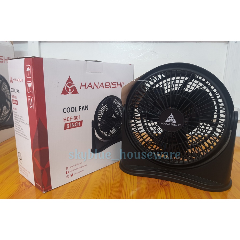 Hanabishi HCF-801 8" Blade 8T Cool Desk Fan | Shopee Philippines