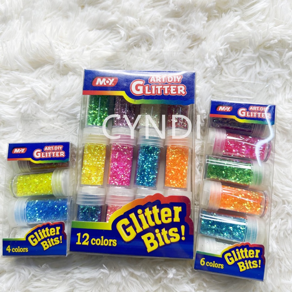 Chunky Shimmer Glitters Art diy glitter dust 4pcs*15g/ 6pcs*15g/ 12pcs ...