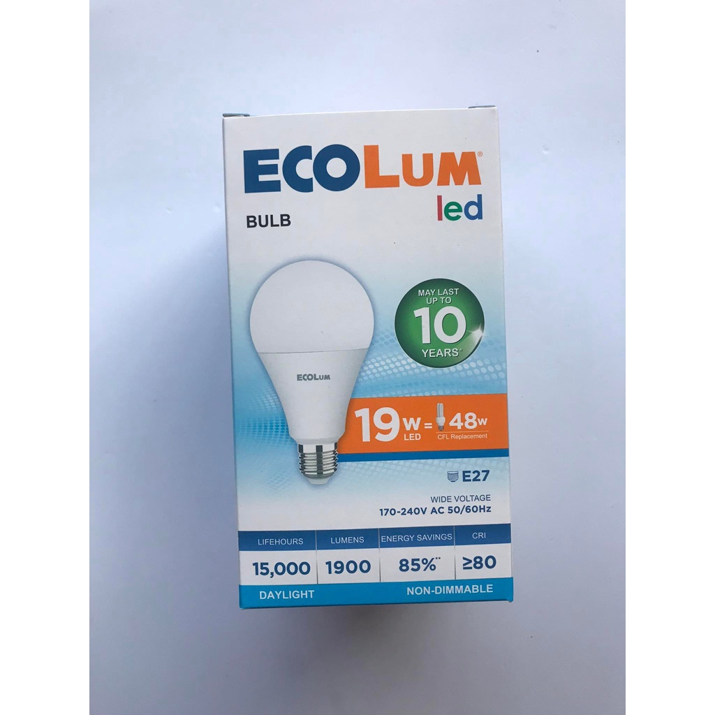 Ecolum LED Bulb 15w, 17w, 19w (Daylight) | Shopee Philippines