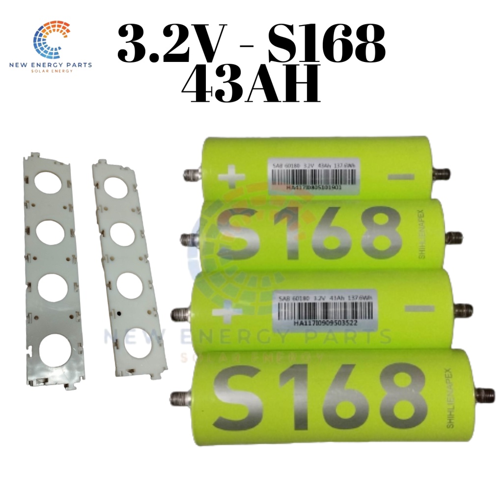 S168 43AH Lithium Ion Phosphate 3.2v Battery Cell Cylindrical LIFEPO4 ...