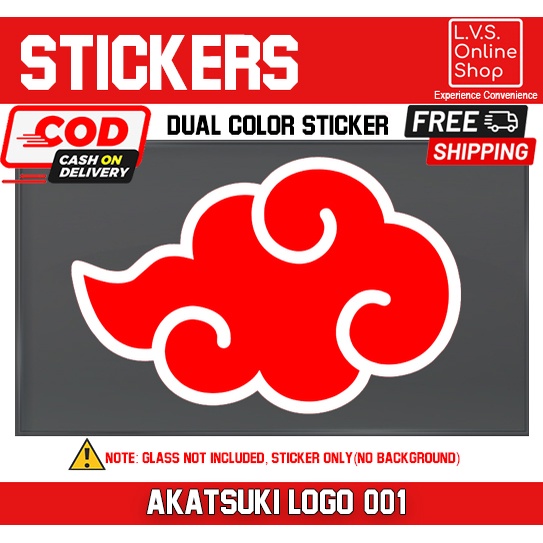 Akatsuki Logo (2 Colors) - For Laptop Motorcycle Car Motor Anime Vinyl ...