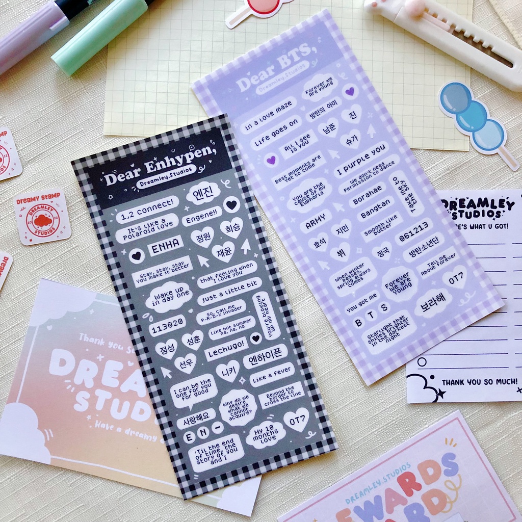 Dreamley.Studios Dear Kpop Stickers | Shopee Philippines