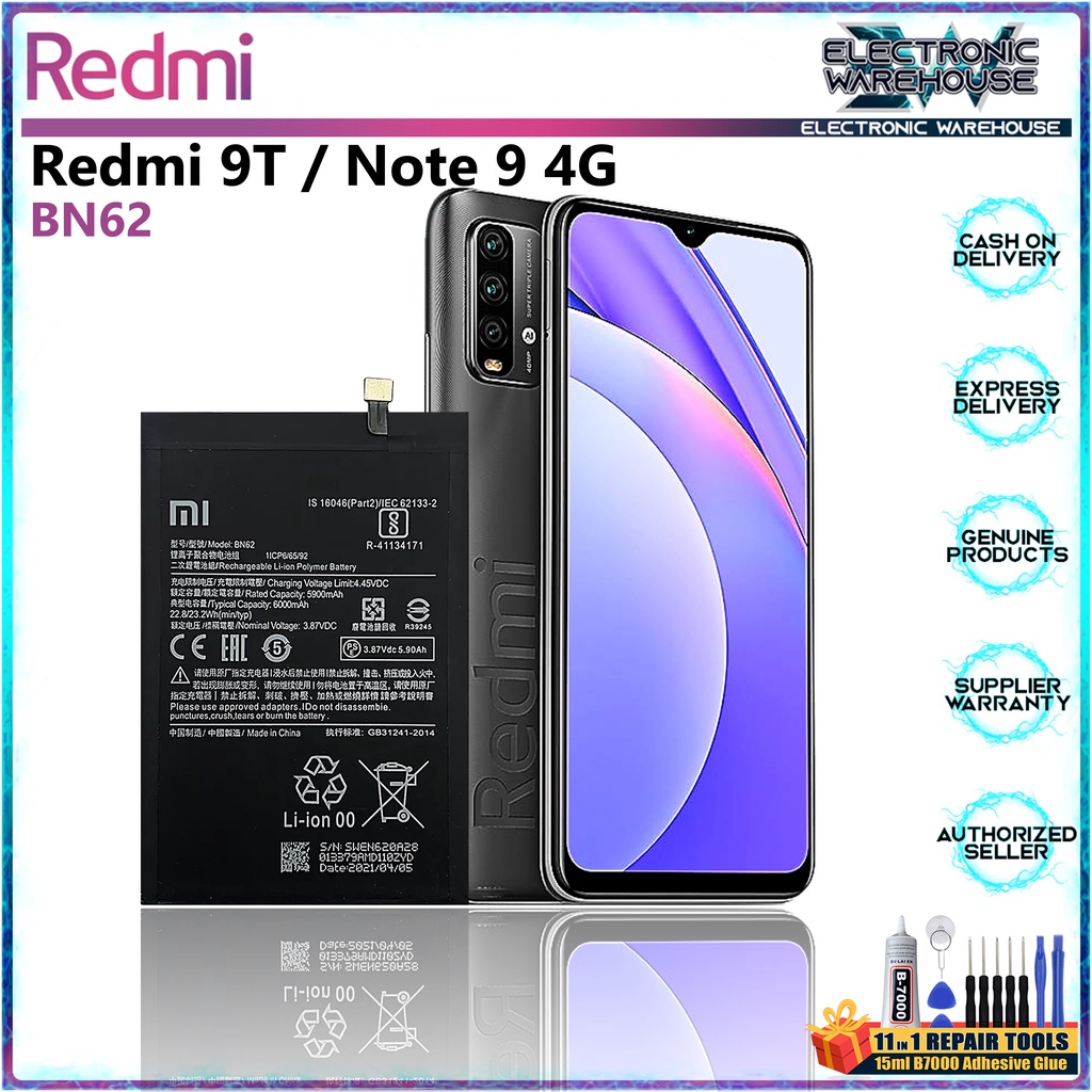 Battery for Redmi 9T / Note 9 4G Model BN62 | Shopee Philippines