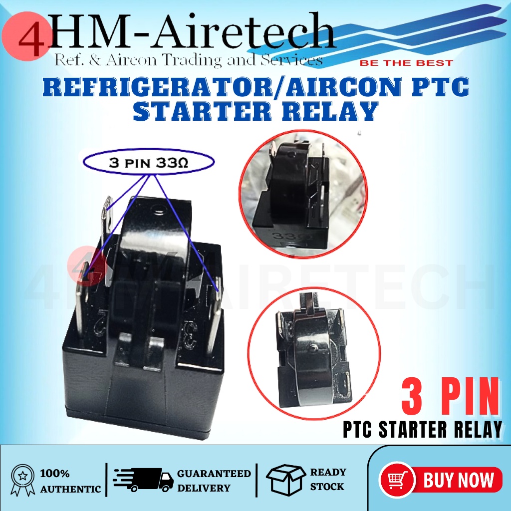 FOURHM [ORIGINAL] REFRIGERATOR/AIRCON PTC STARTER RELAY | Shopee ...
