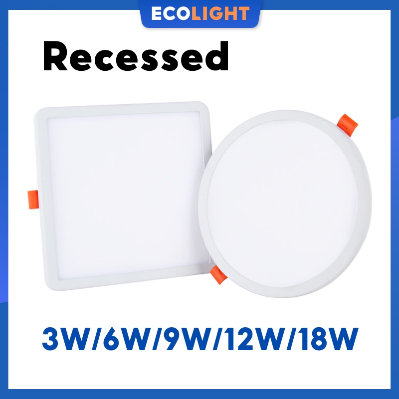 LED Recessed Downlight Round Light Square Light Ceiling Light Panel ...