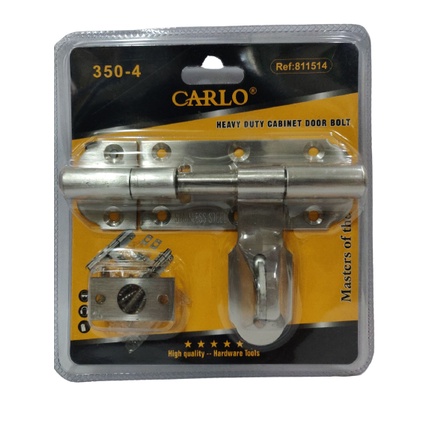 CARLO BARREL BOLT WITH HASP LOCK STAINLESS STEEL 4" PER PIECE HEAVY ...