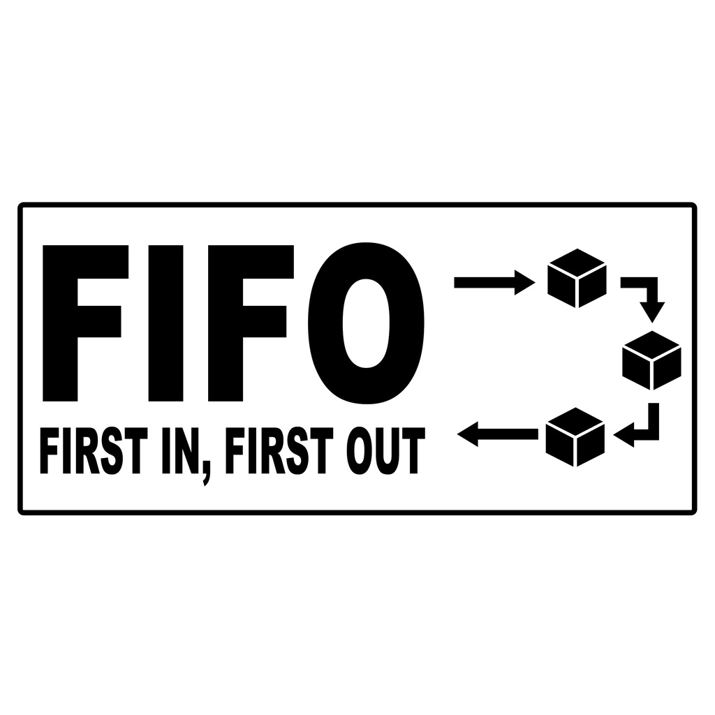 FIFO FIRST IN FIRST OUT WHITE SIGN PVC TYPE | Shopee Philippines