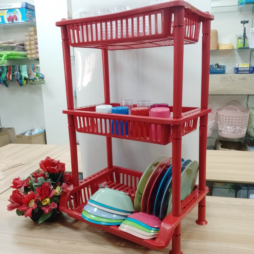 3 LAYER PLASTIC DISH DRAINER RACK KITCHEN ORGANIZER | Shopee Philippines
