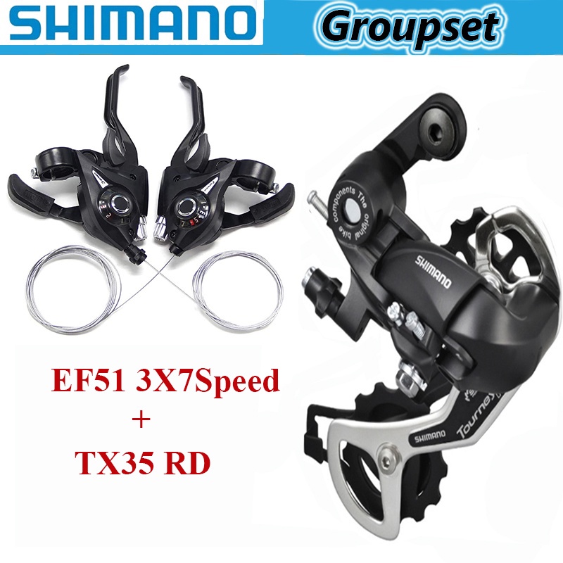 Shimano Tourney 7/8 Speed Rear Derailleur Combo Shifter 3x7/8 Speed RD ...