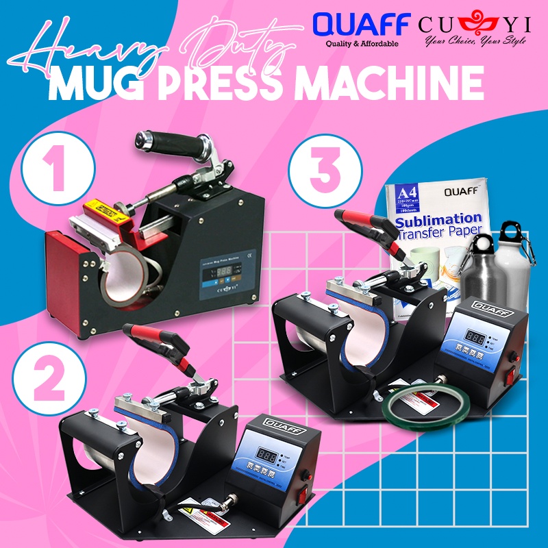QUAFF & CUYI Heavy Duty Mug Press Machine for Mugs and Sports Jug ...