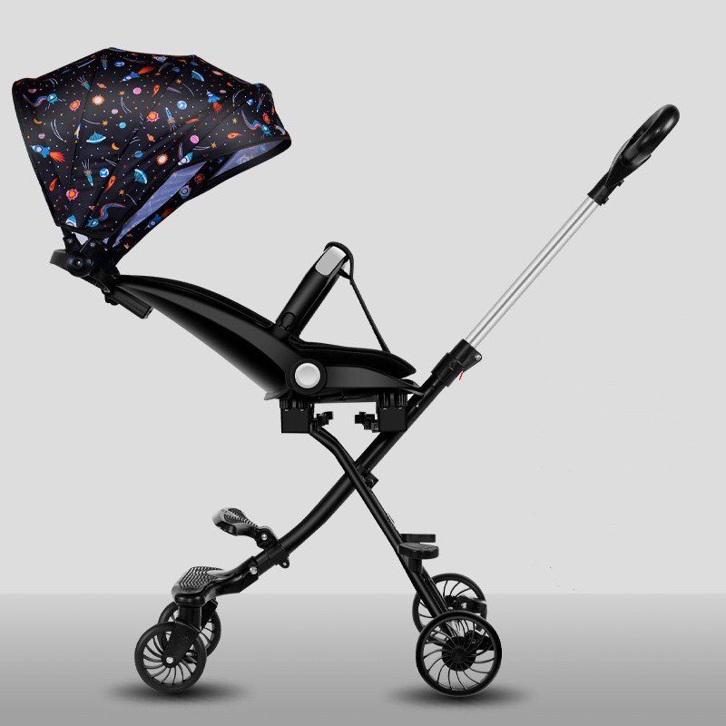 Baby stroller lightweight foldable high-view baby stroller four-wheel ...