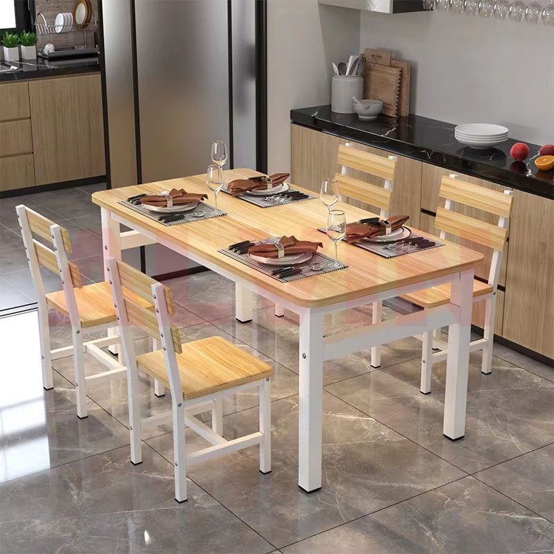 ALVIN Dining Table And Chairs Combination 1 Table 4 Chairs Restaurant ...