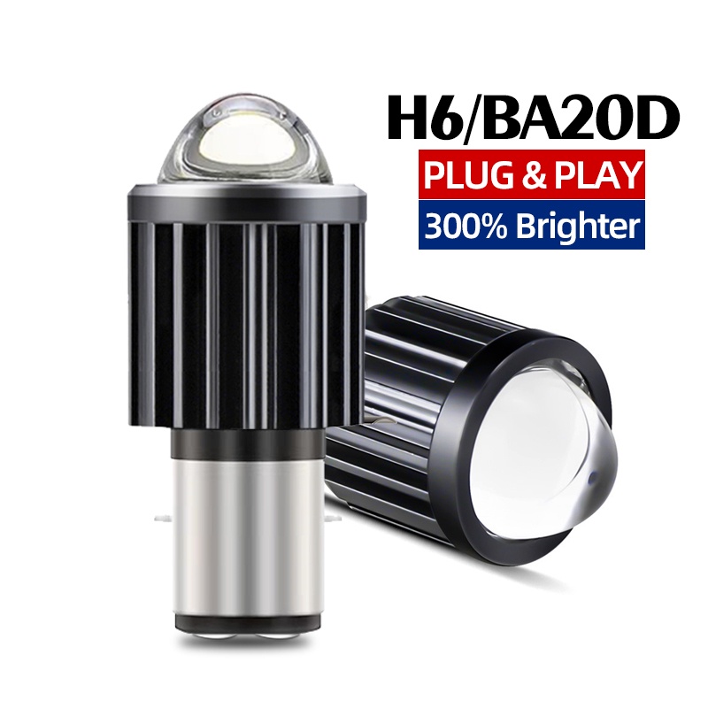 TUFFOO Upgraded Universal Dual Color H6 BA20D High Low Beam LED Bulb ...