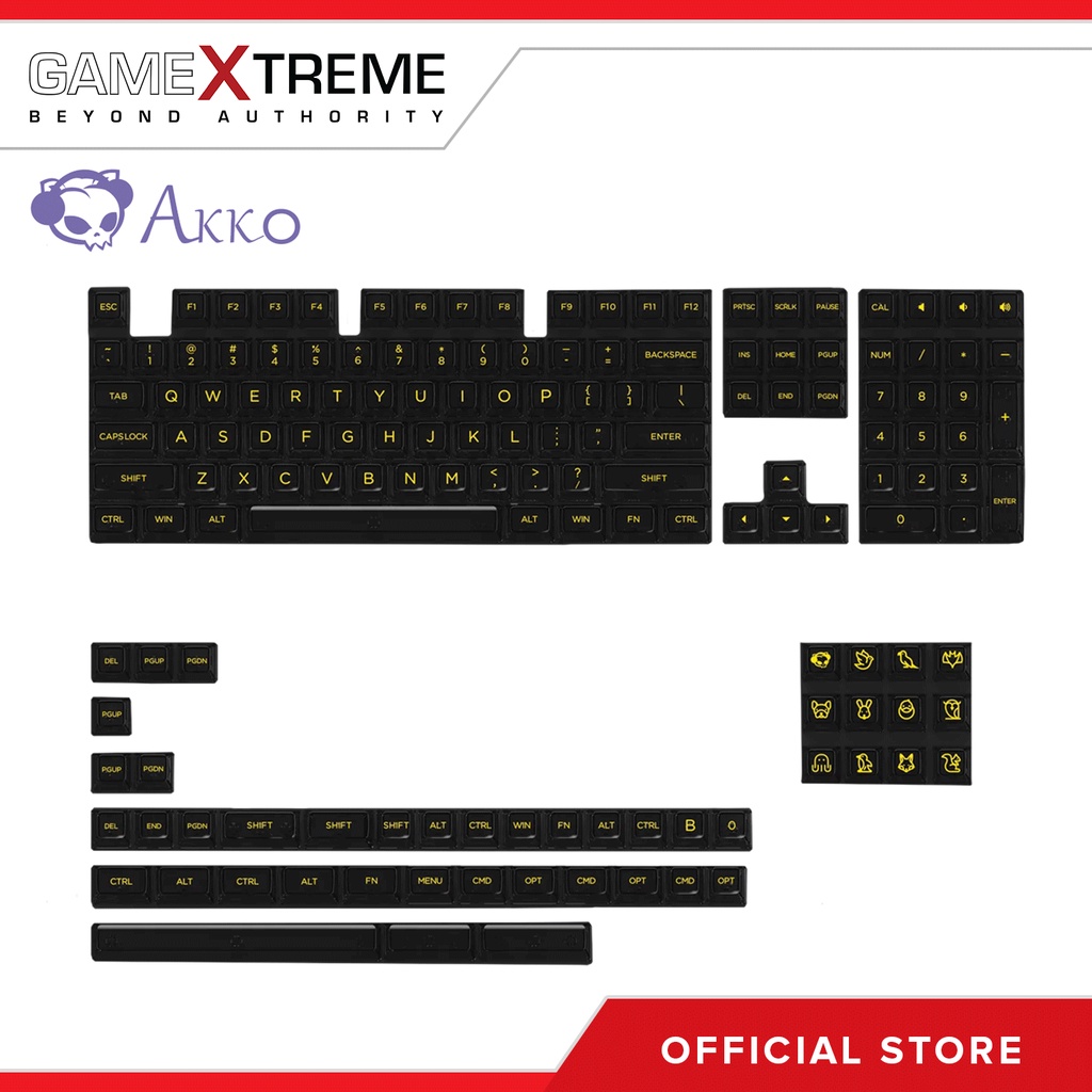 Akko Clear Black V2 Transparent Keycaps Set ASA 155 Keys | Shopee ...